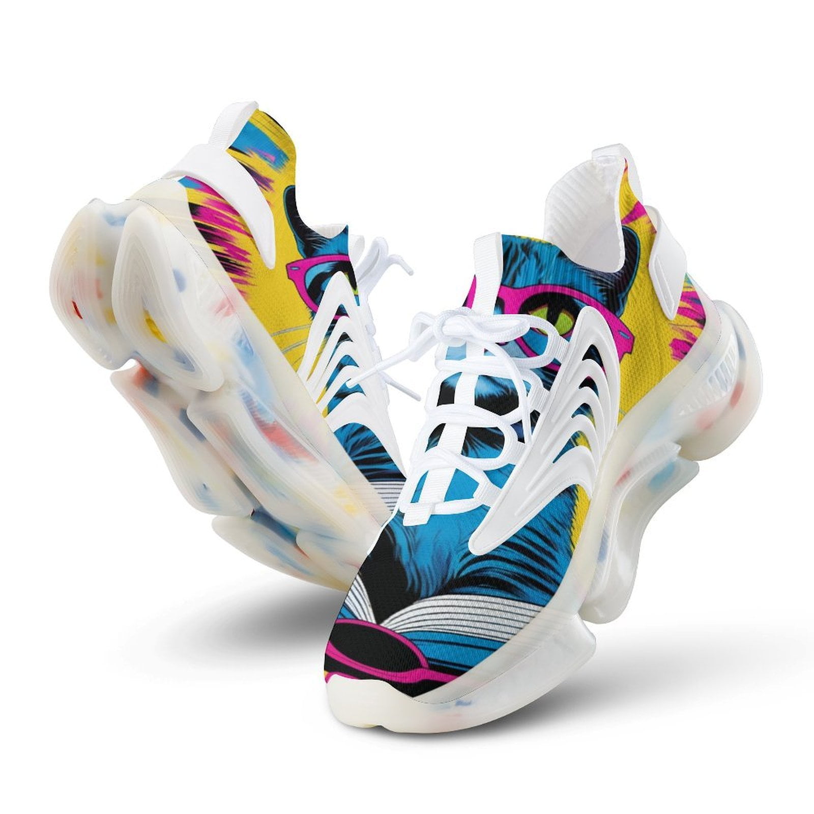 Cool Cat Reading Glasses Art Walking Shoes for Men Woman Lightweight ...