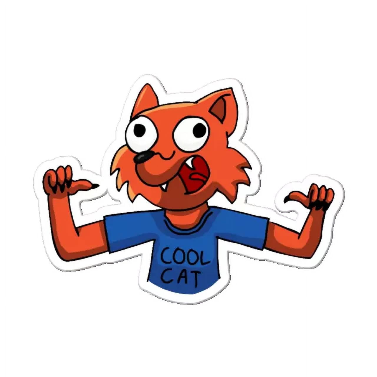DOPASTICKER Cool Cat Drifting Missile Stickitflow Decorative Laptop ...