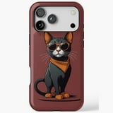 Cool Cat with Sunglasses Anime Protective Cover for iPhone 11 12 13 14 ...