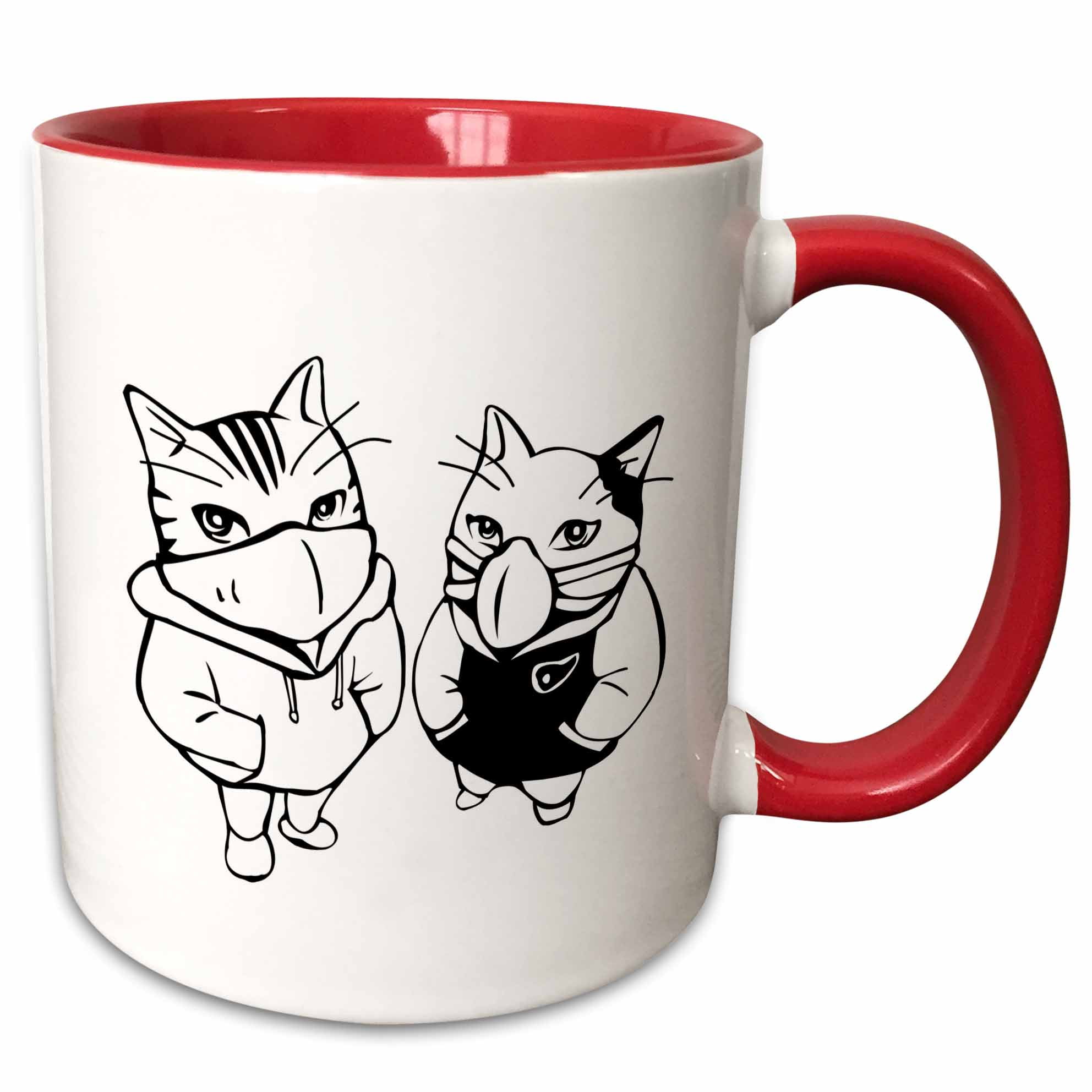 3drose, Cool Cats Drawing Wearing Face Masks Image Covid 19, 3dramm ...