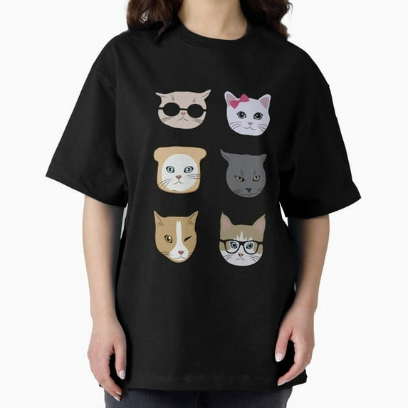 Cool Cats Oversized Funny Cute Kitten Graphic Design Aesthetic Trend ...