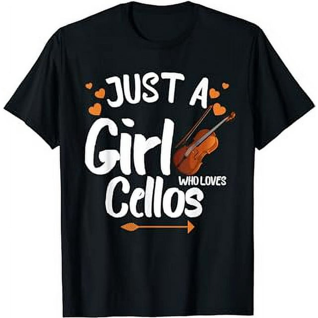 Cool Cello For Women Girls Violoncello Violin Cello Player T-Shirt ...