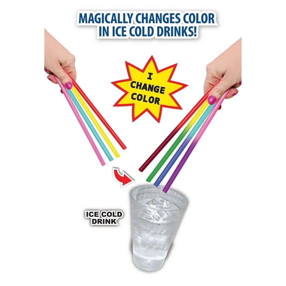Cool Change Reusable Straws - Color Changing Pack - Walmart.com