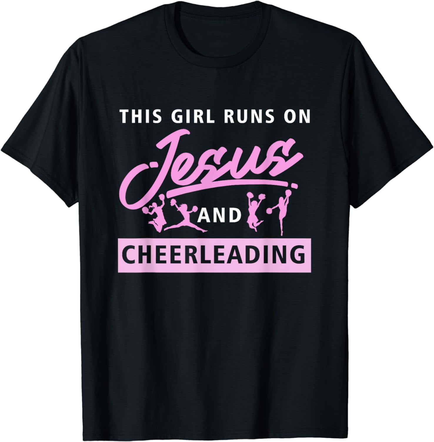 Cool Cheerleader Art For Women Girl Cheerleading Jesus Cheer T-Shirt ...
