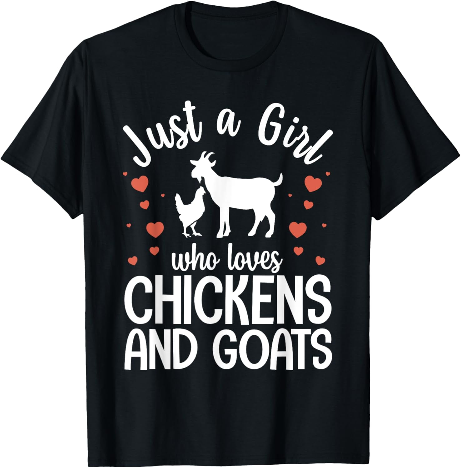 Cool Chicken Goat Design For Women Girls Pygmy Goat Lover T-Shirt ...