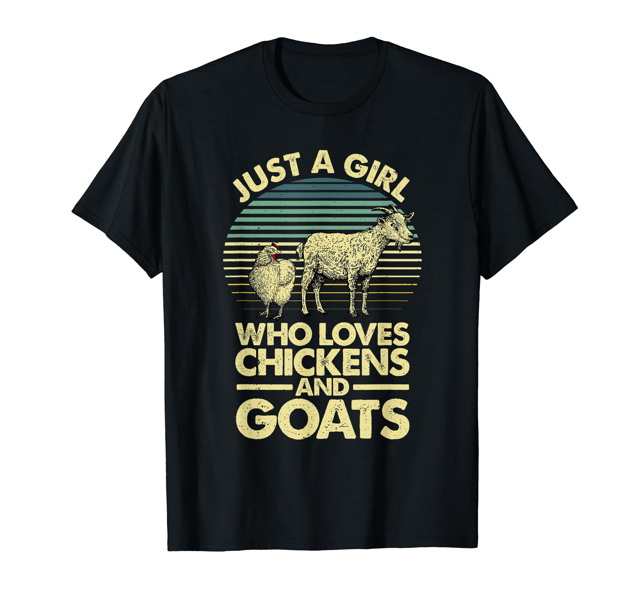 Cool Chicken Goat For Women Girls Chicken Farmer Goat Lovers T-Shirt ...