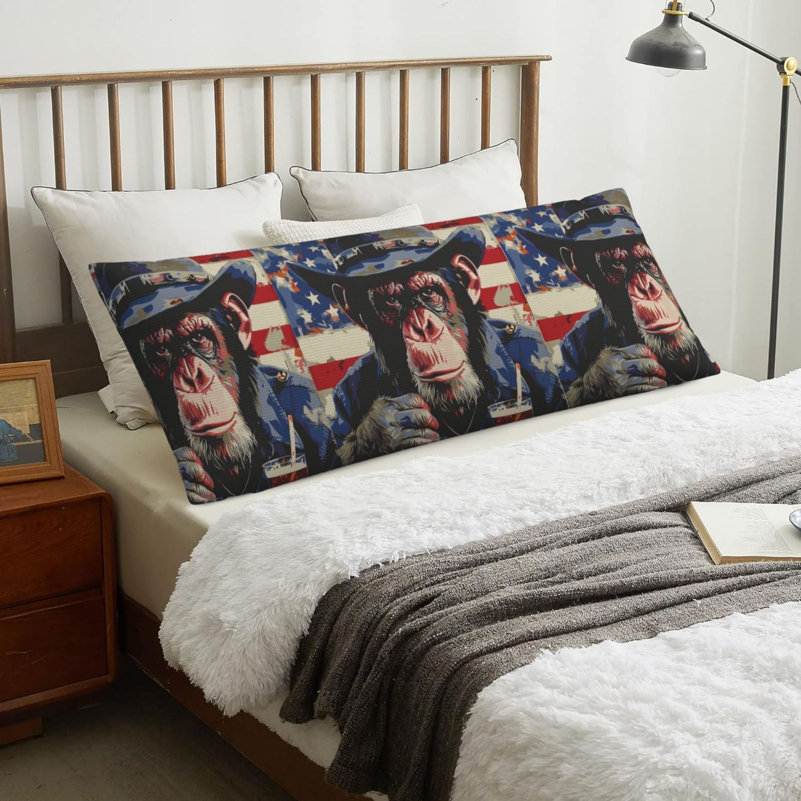 Cool Chimp with Drink Body Pillow Cover, Printing Cooling Body Pillow ...