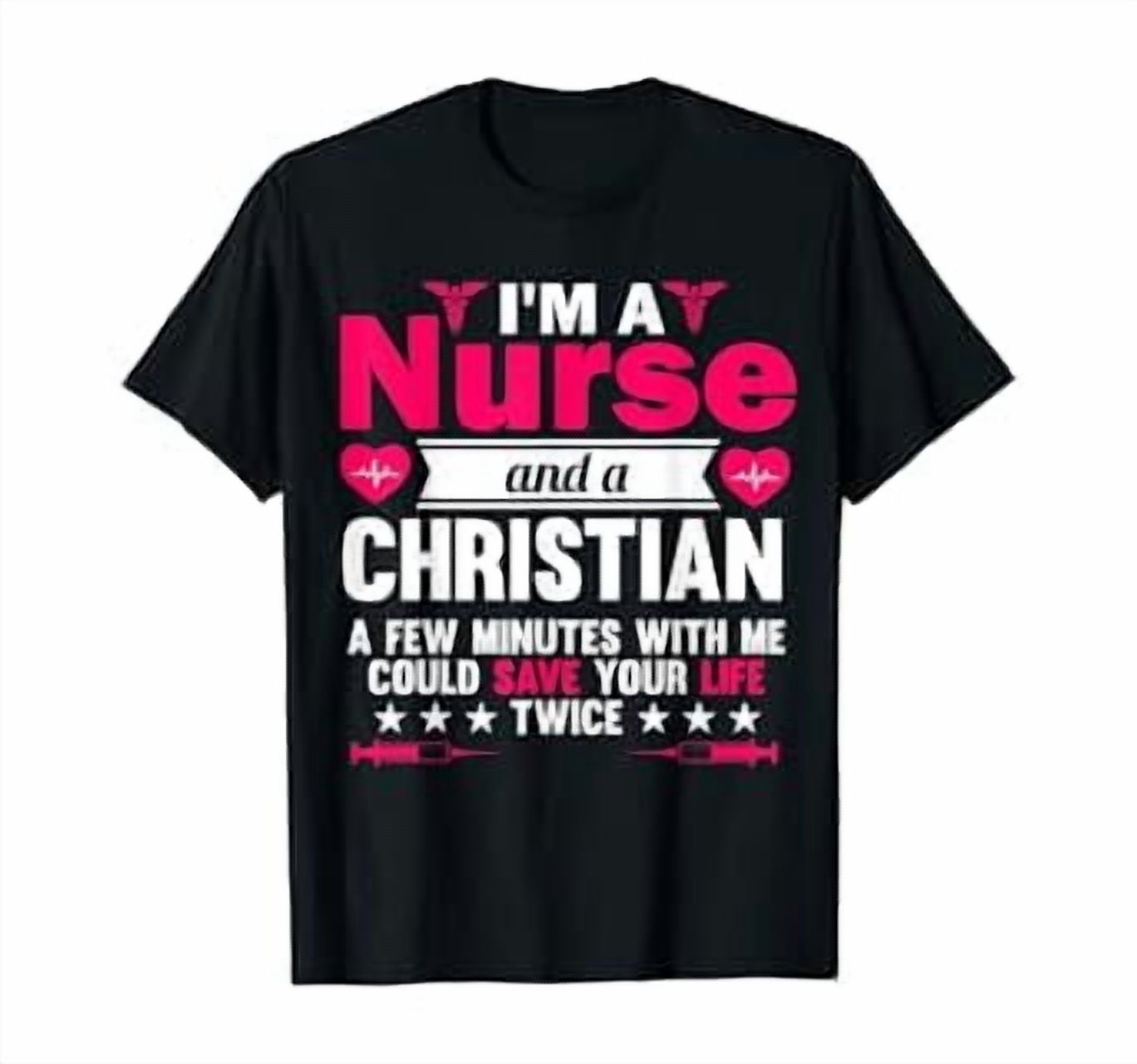 Cool Christian Nursing Graduate T-Shirt for RN LVN CNA Nurse Gift ...