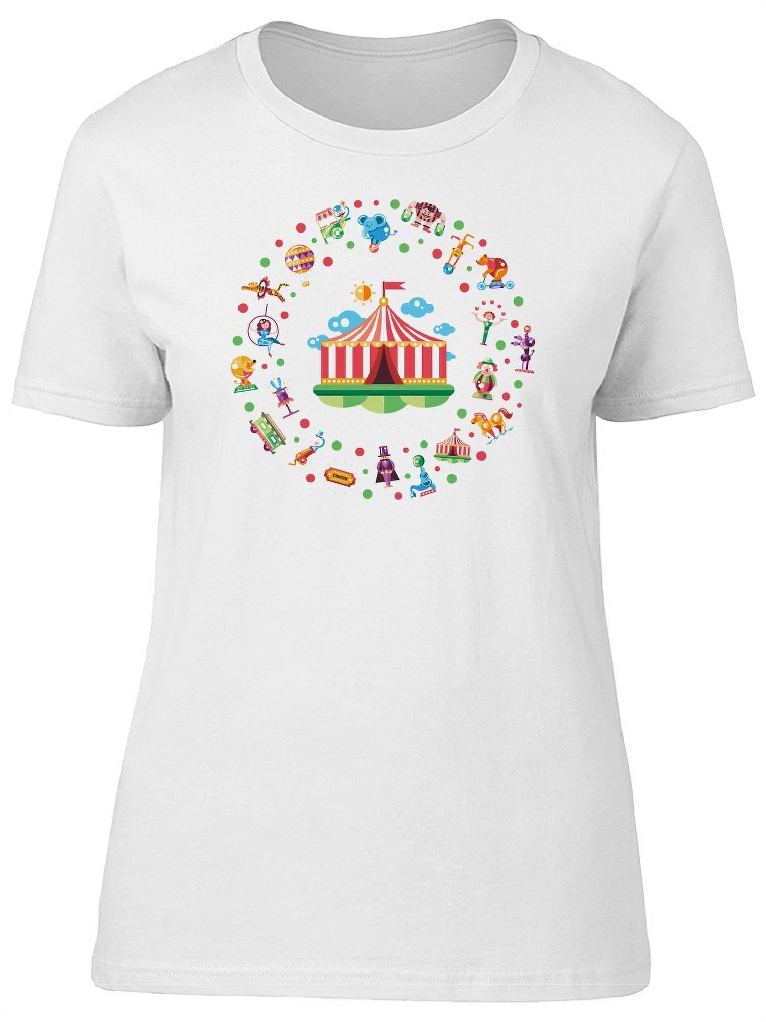 Cool Circus And Carnival Doodles T-Shirt Women -Image by Shutterstock ...