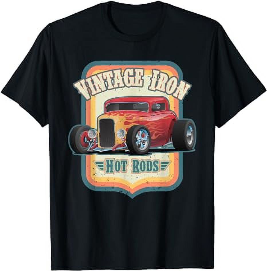 Cool Classic Retro Vintage Iron Thirties Style Hot Rod Car T-Shirt ...