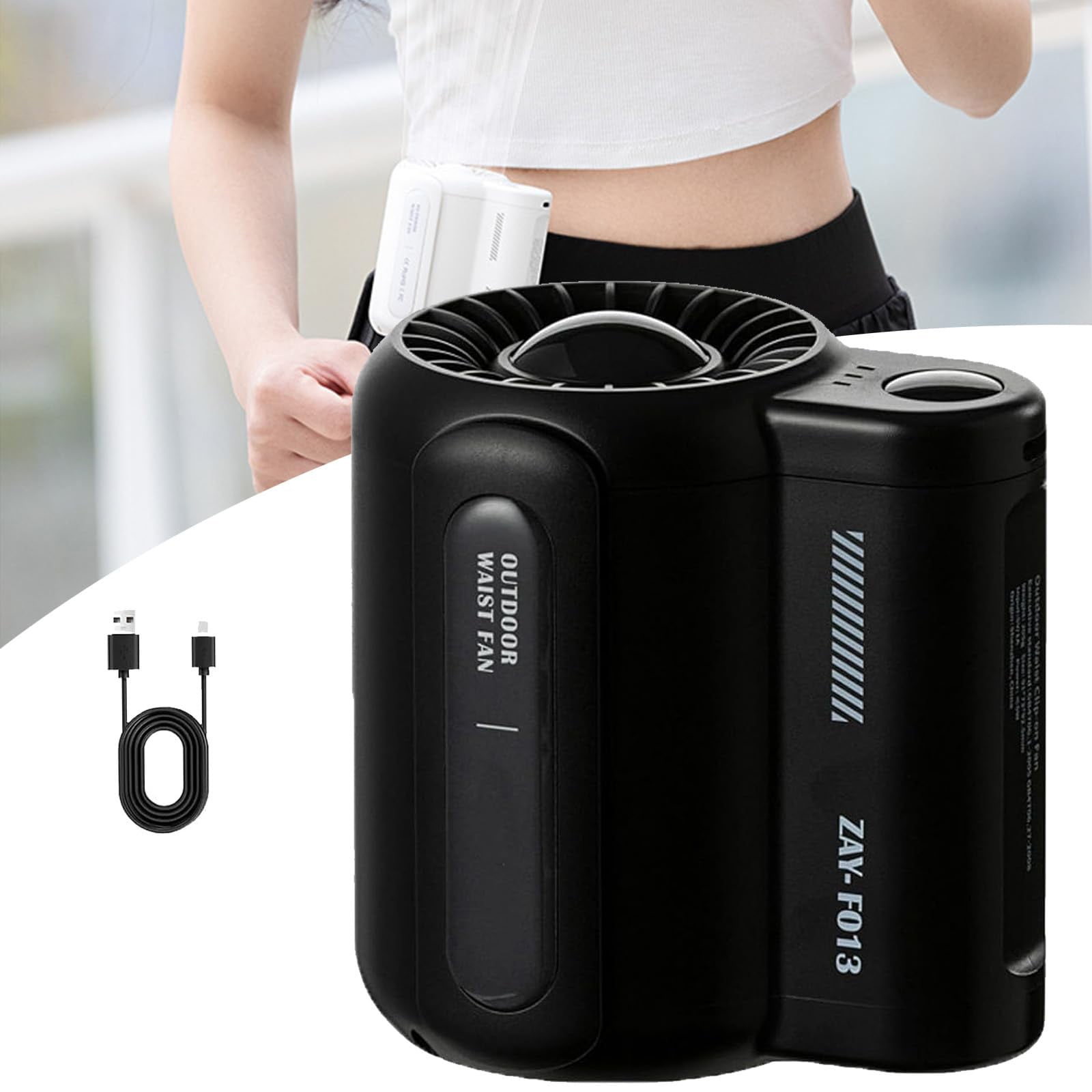 Cool Clip Fan Under Shirt, Bladeless Waist Mounted Electric Fan,Belt ...