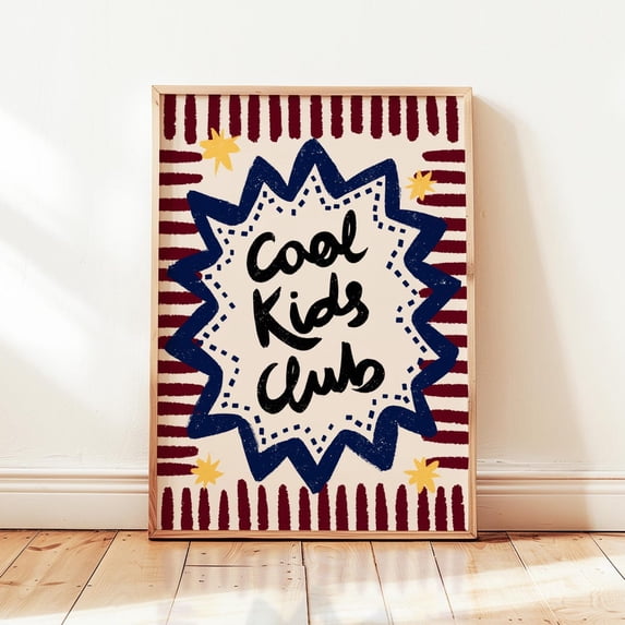 Cool Club Print, Boho Modern Nursery Poster, Positive Affirmations Wall ...