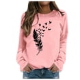 Cool Coat for Women Feather Print Long Sleeve Athletic Plus Size Womens ...