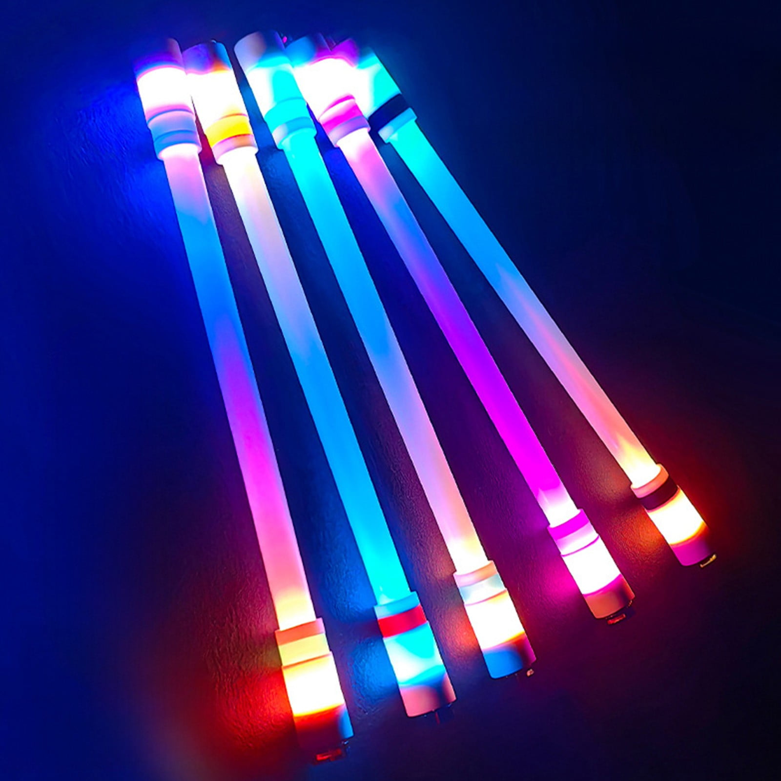 Cool Colorful LED Slow Flashing Light Luminous Spinning Pen Toy - Blue ...
