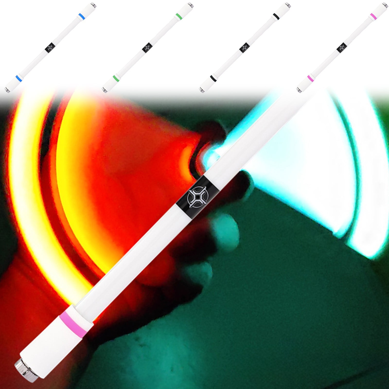 Cool Colorful LED Slow Flashing Spinning Pen - Blue, Hot Pink, Green Light Up Finger Toy for ...