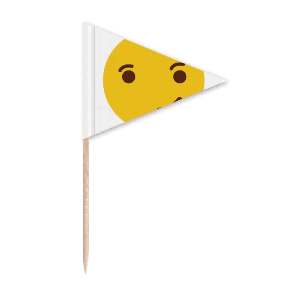 Cool Confident Cute Online Face Cartoon Toothpick Triangle Cupcake ...