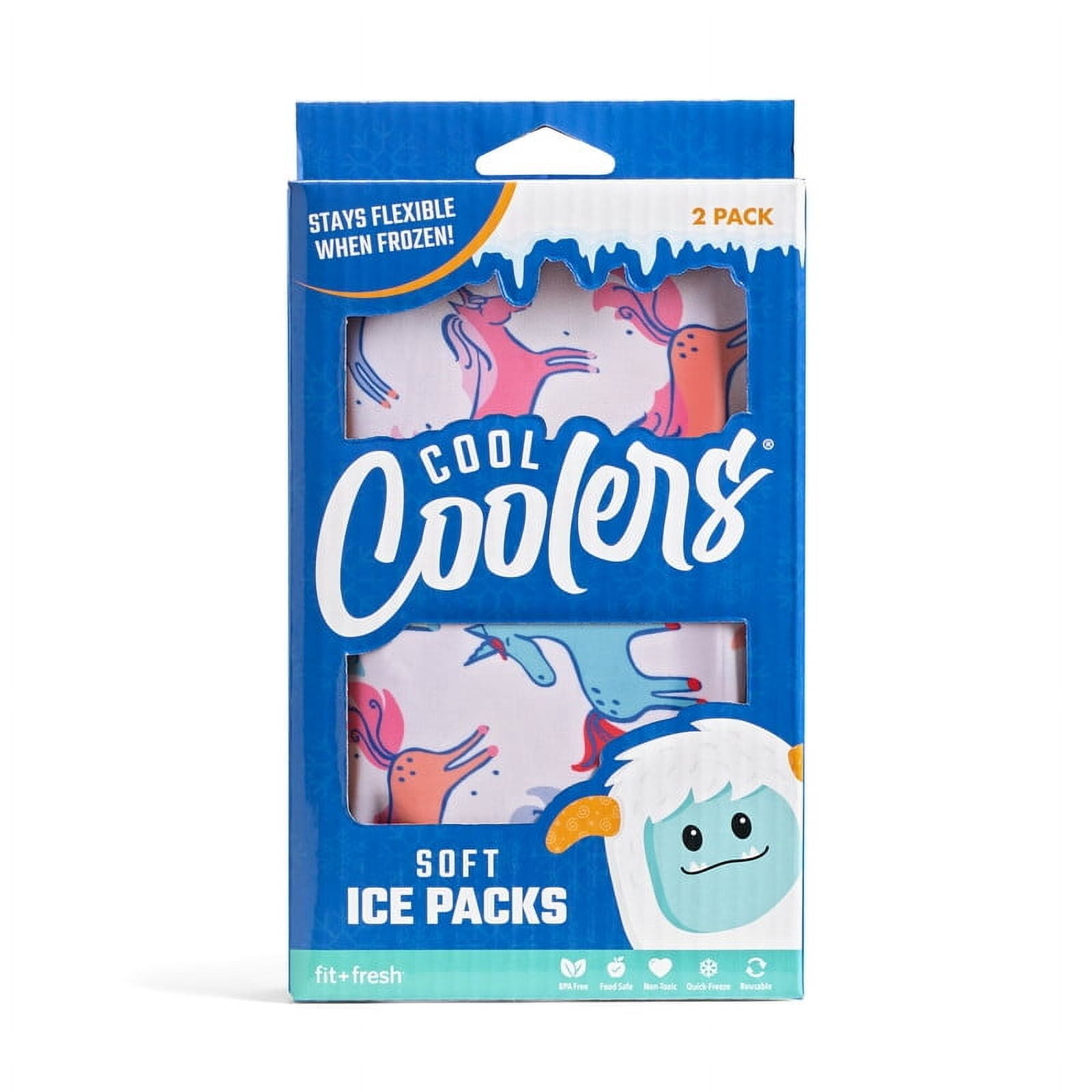 Cool Coolers Reusable Flexible Soft Ice Packs for Lunch Box & Cooler ...