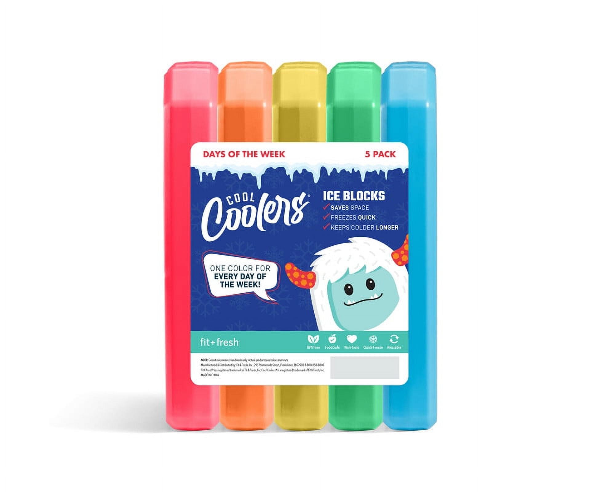 Cool Coolers by Fit + Fresh, Days of the Week Ice Blocks for Lunch ...