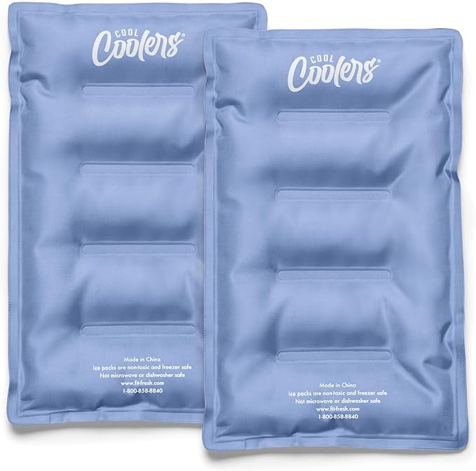 Cool Coolers Reusable XL Flexible Soft Ice Packs for Lunch Box & Cooler ...