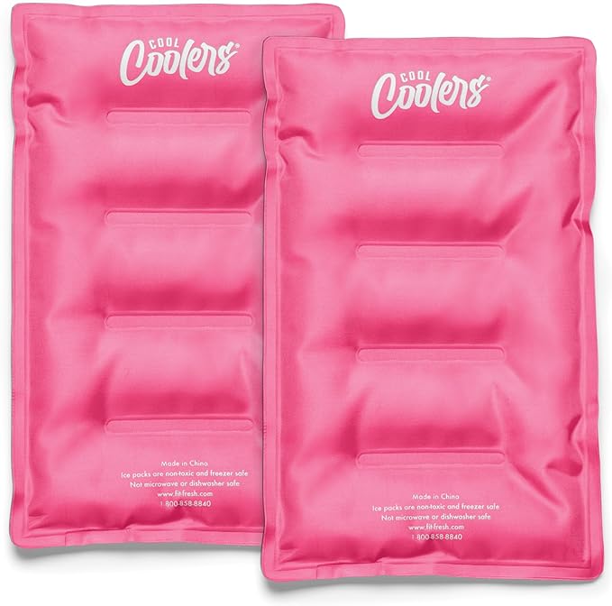 Cool Coolers Reusable XL Flexible Soft Ice Packs for Lunch Box & Cooler ...