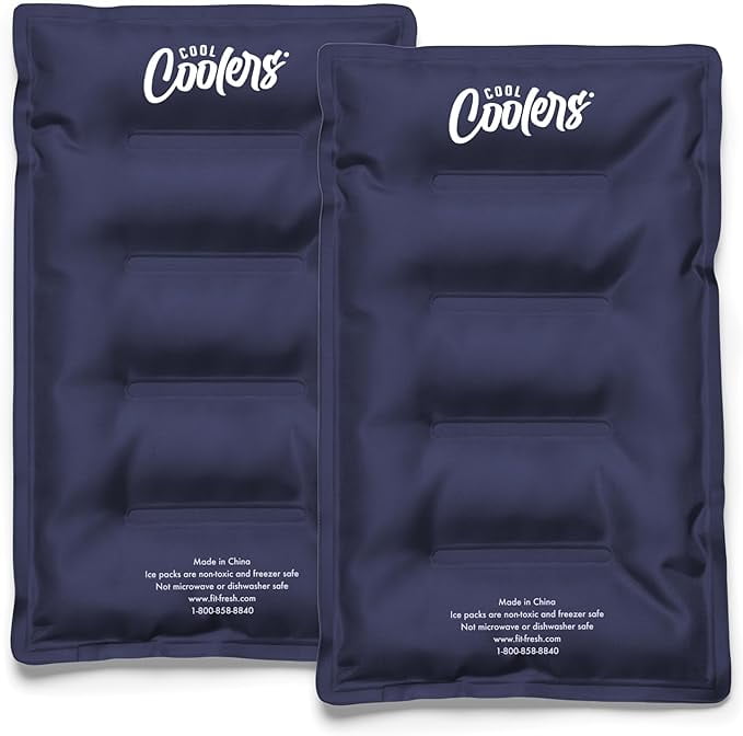 Cool Coolers Reusable XL Flexible Soft Ice Packs for Lunch Box & Cooler ...