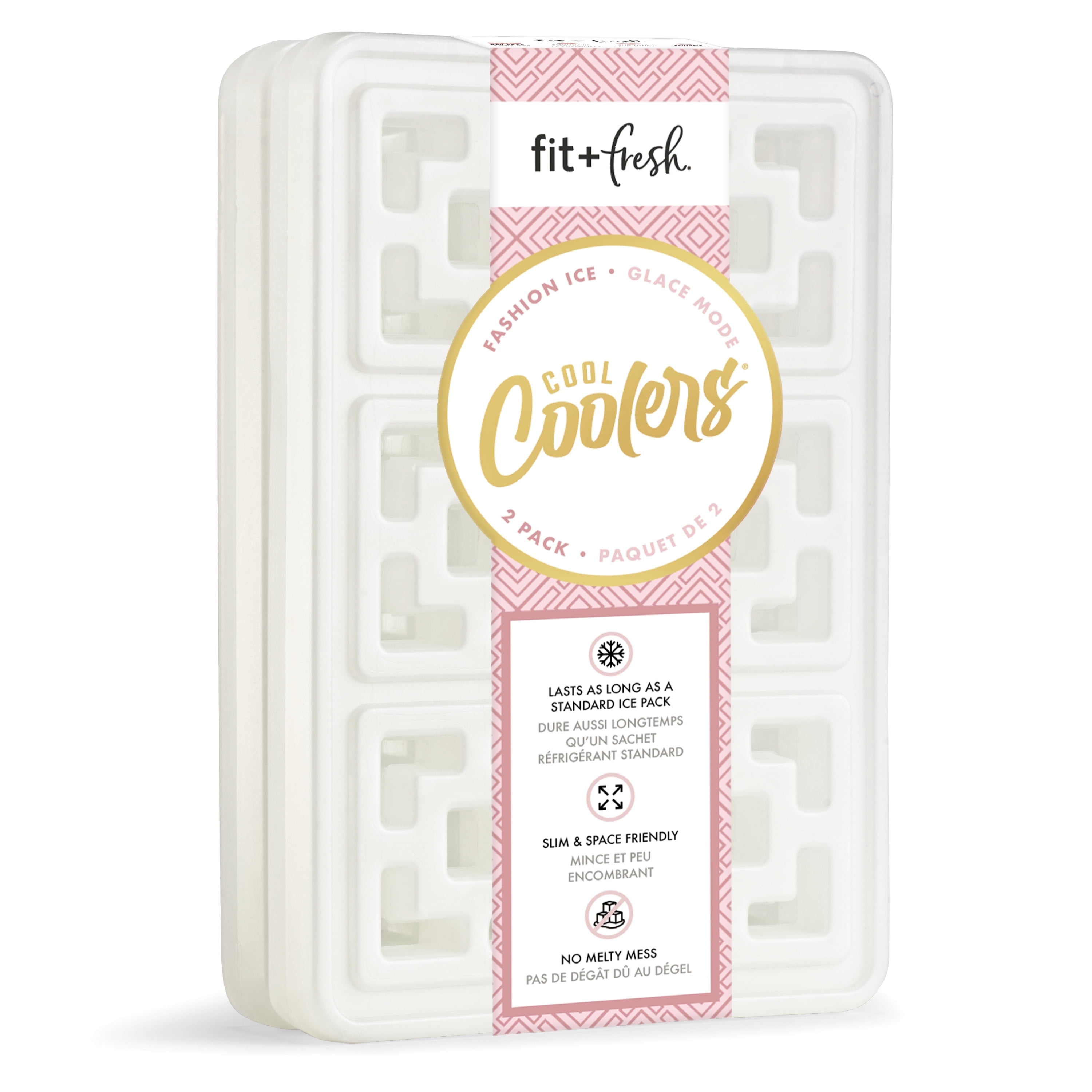 Cool Coolers by Fit + Fresh, Fashion XL Reusable Ice Packs for Lunch ...