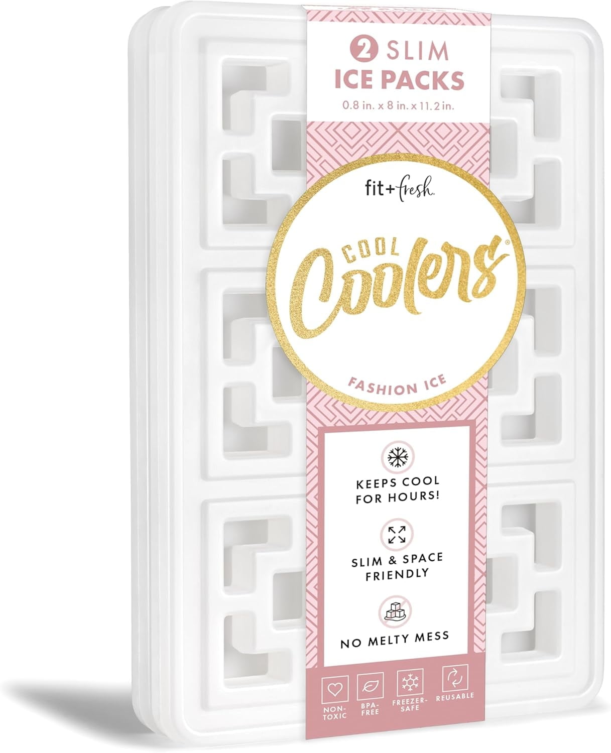 Cool Coolers by Fit + Fresh, Fashion XXL Cooler Size Reusable Ice Packs ...