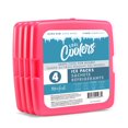Fit + Fresh Slim Reusable Ice Packs, 4pk, Pink for Lunch Bags - Walmart.com