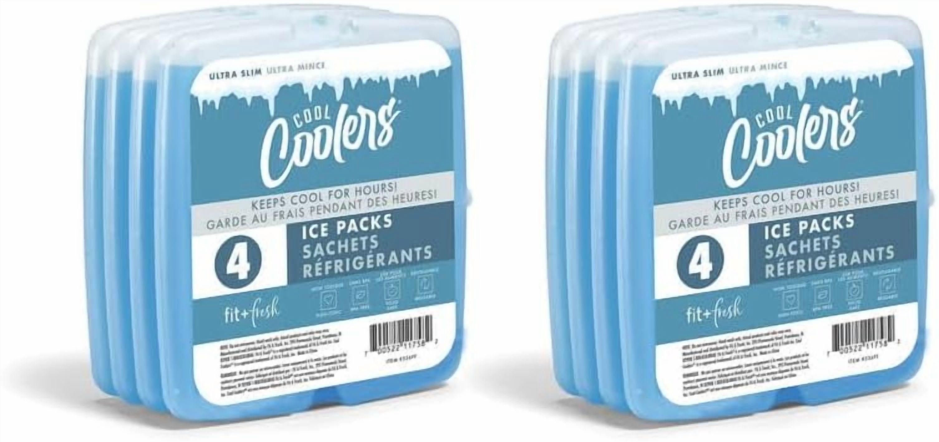 Cool Coolers by Fit + Fresh, Reusable & Long-Lasting Slim Ice Packs ...