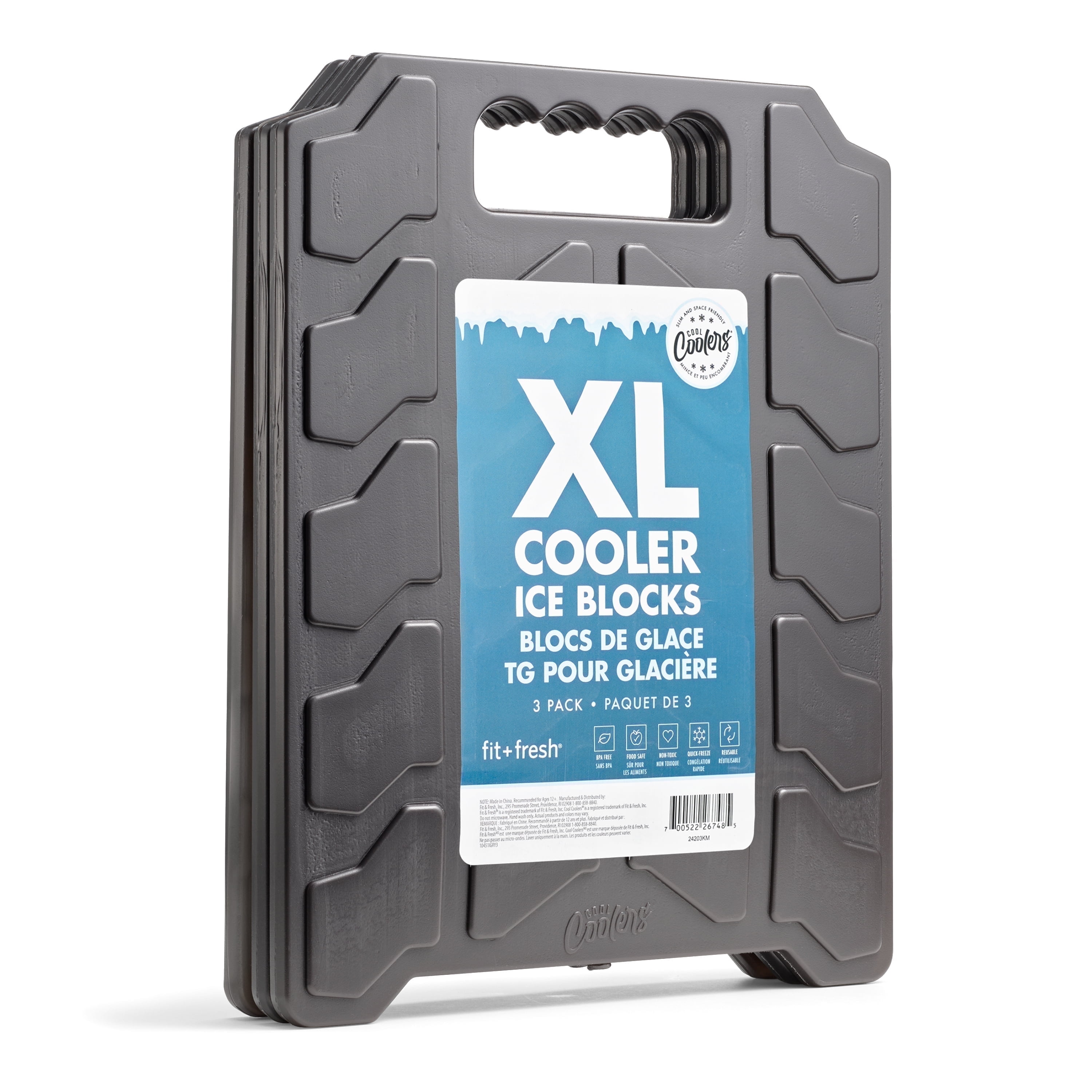 Cool Coolers by Fit + Fresh XXL Reusable Long Lasting Ice Packs For ...