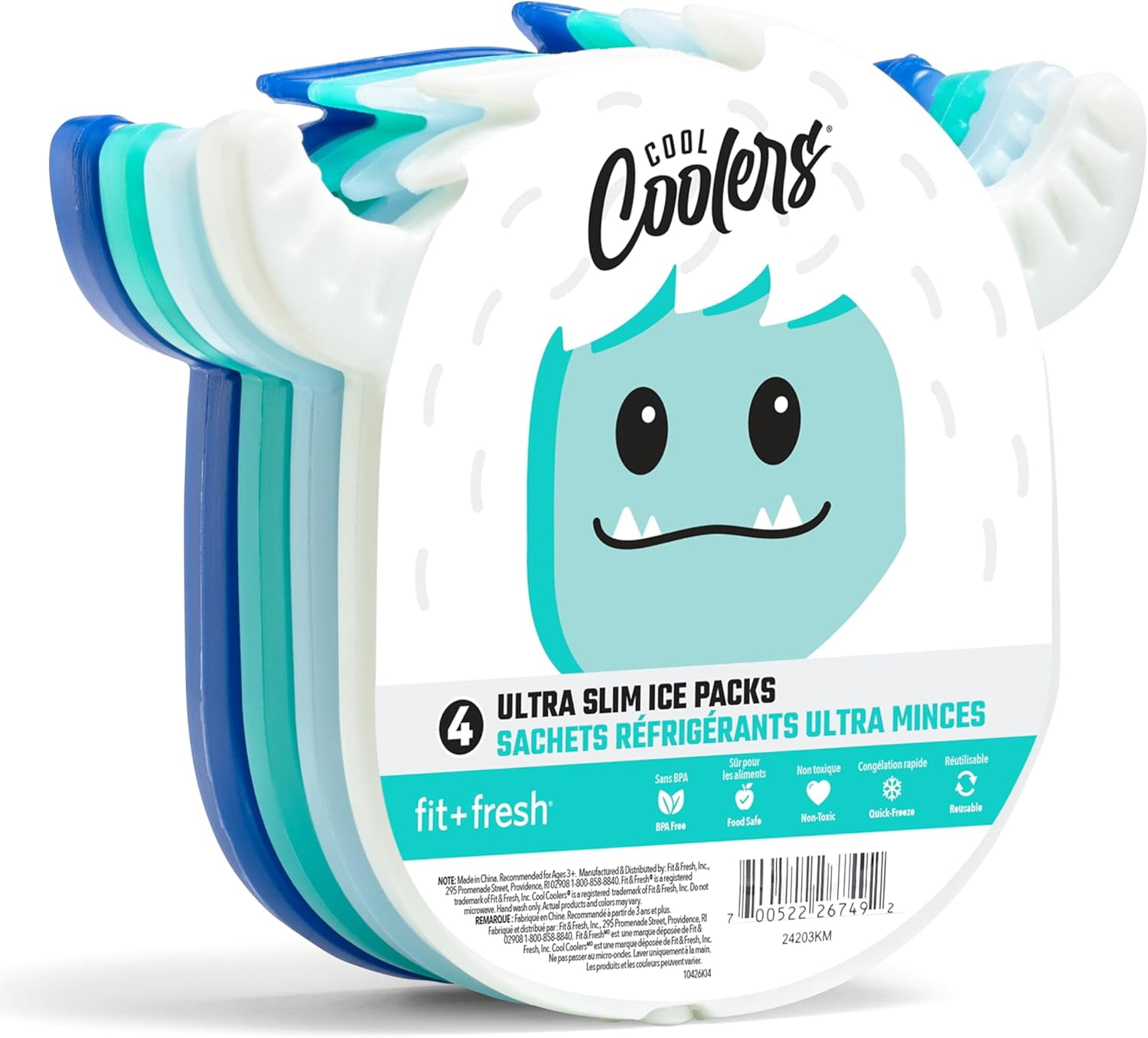 Cool Coolers by Kids Lunch Box Ice Packs, Slim Shaped Ice Packs for ...