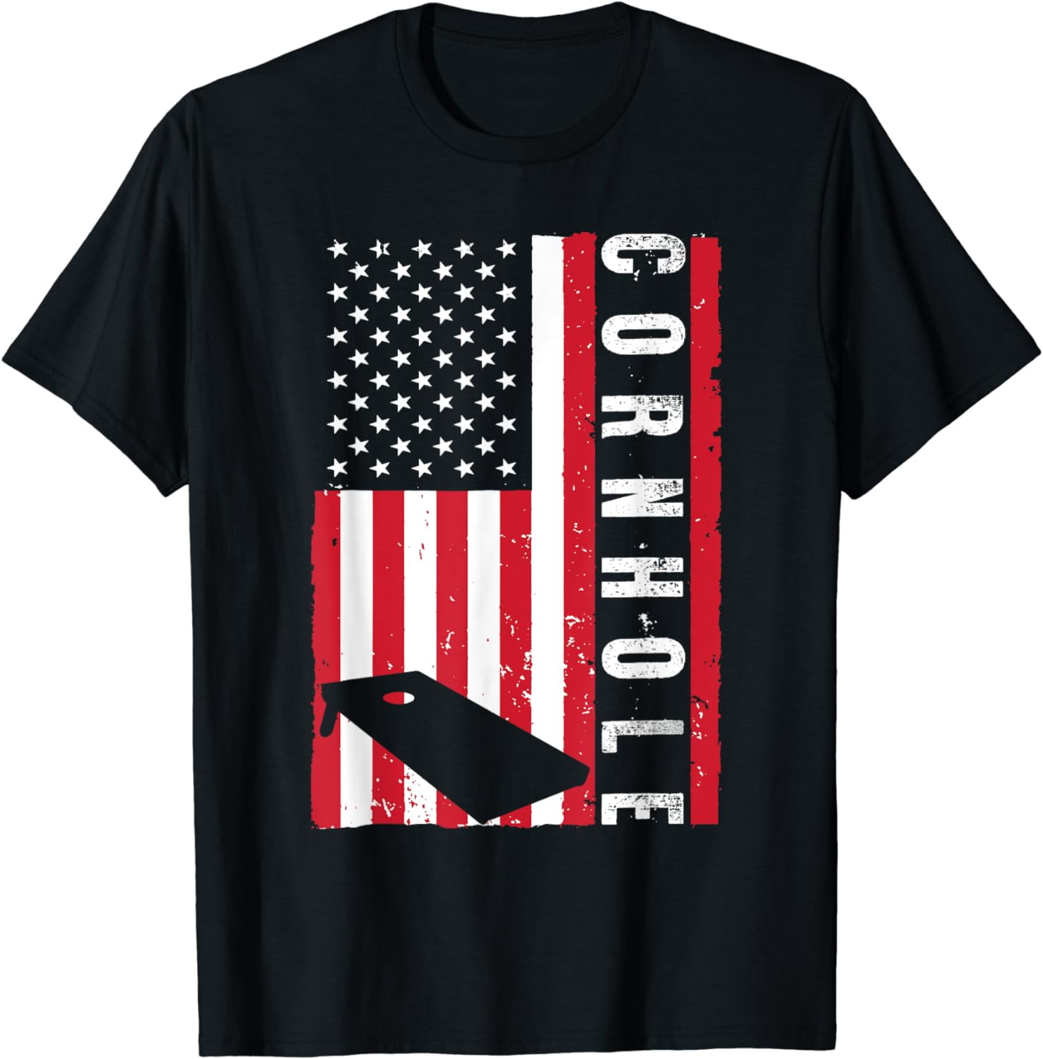 Cool Cornhole Art Men Women American Flag Corn Hole Player T-Shirt ...