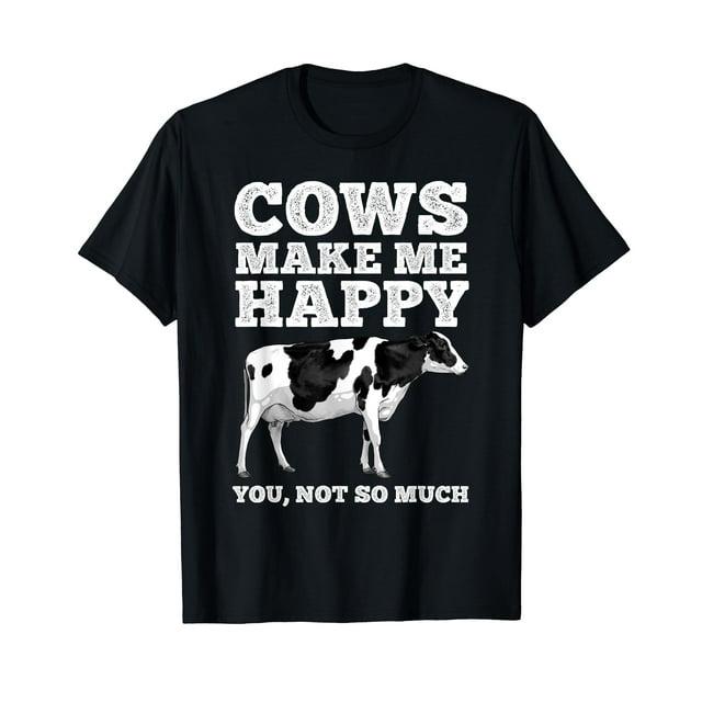 Cool Cow Art For Men Women Cow Farmer Dairy Cows Farm Animal T-Shirt ...