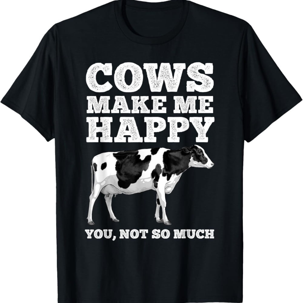 Cool Cow Art For Men Women Cow Farmer Dairy Cows Farm Animal T-Shirt - Walmart.com
