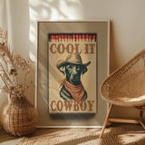 Cool It Cowboy Dog Matchbook Wall Art Poster Or Print, Vintage Cowboy ...
