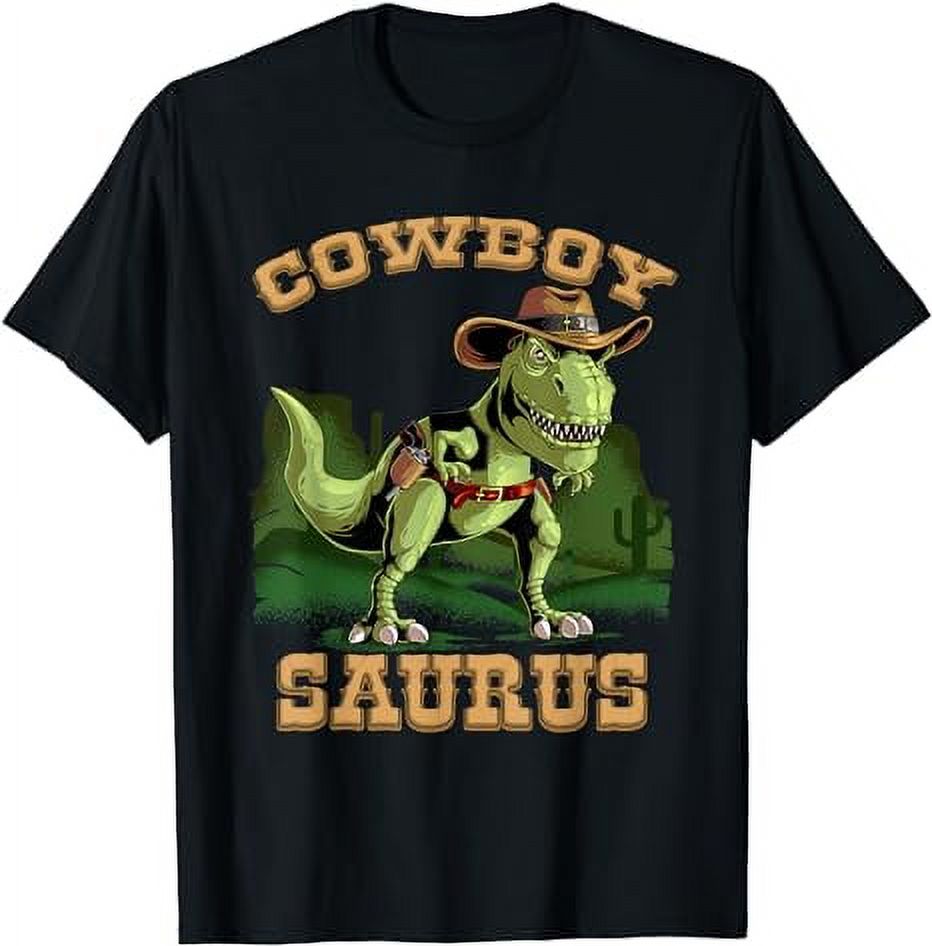 Cool Cowboy Saurus | Funny Western Rodeo Dinosaur Lover Gift T-Shirt ...