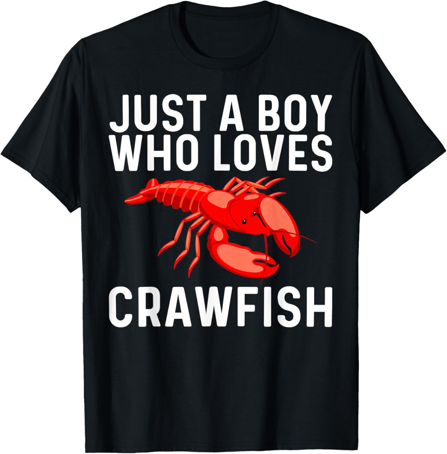 Cool Crawfish Art For Boys Kids Lobster Crawdad Boil Food T-Shirt ...