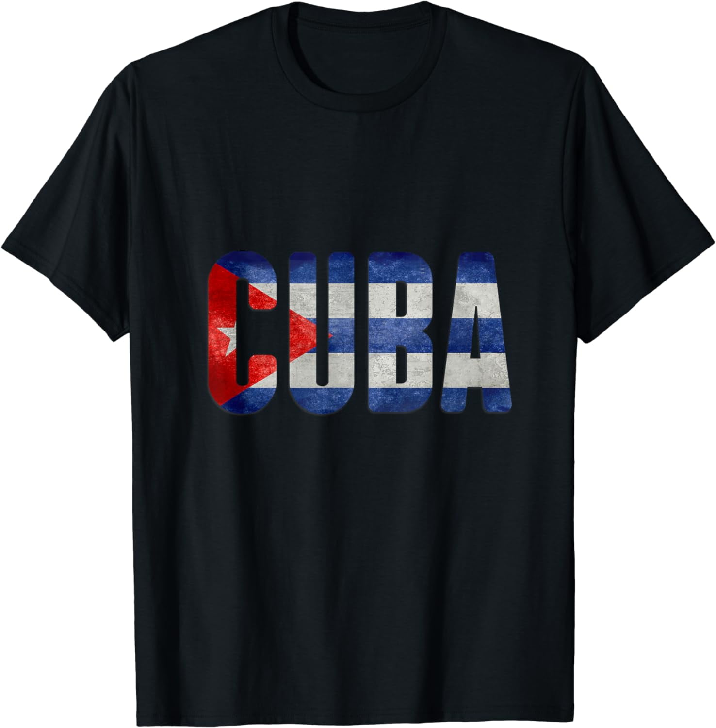 Cool Cuba T-shirt with distressed Cuban flag - Walmart.com
