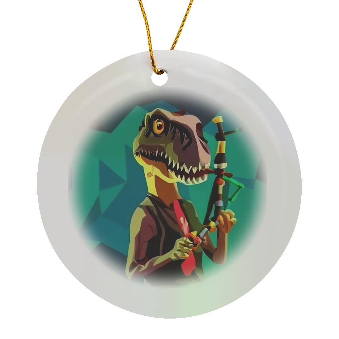 3drose, Cool Cute Funny T-rex Dinosaur Playing the Bagpipes Music ...