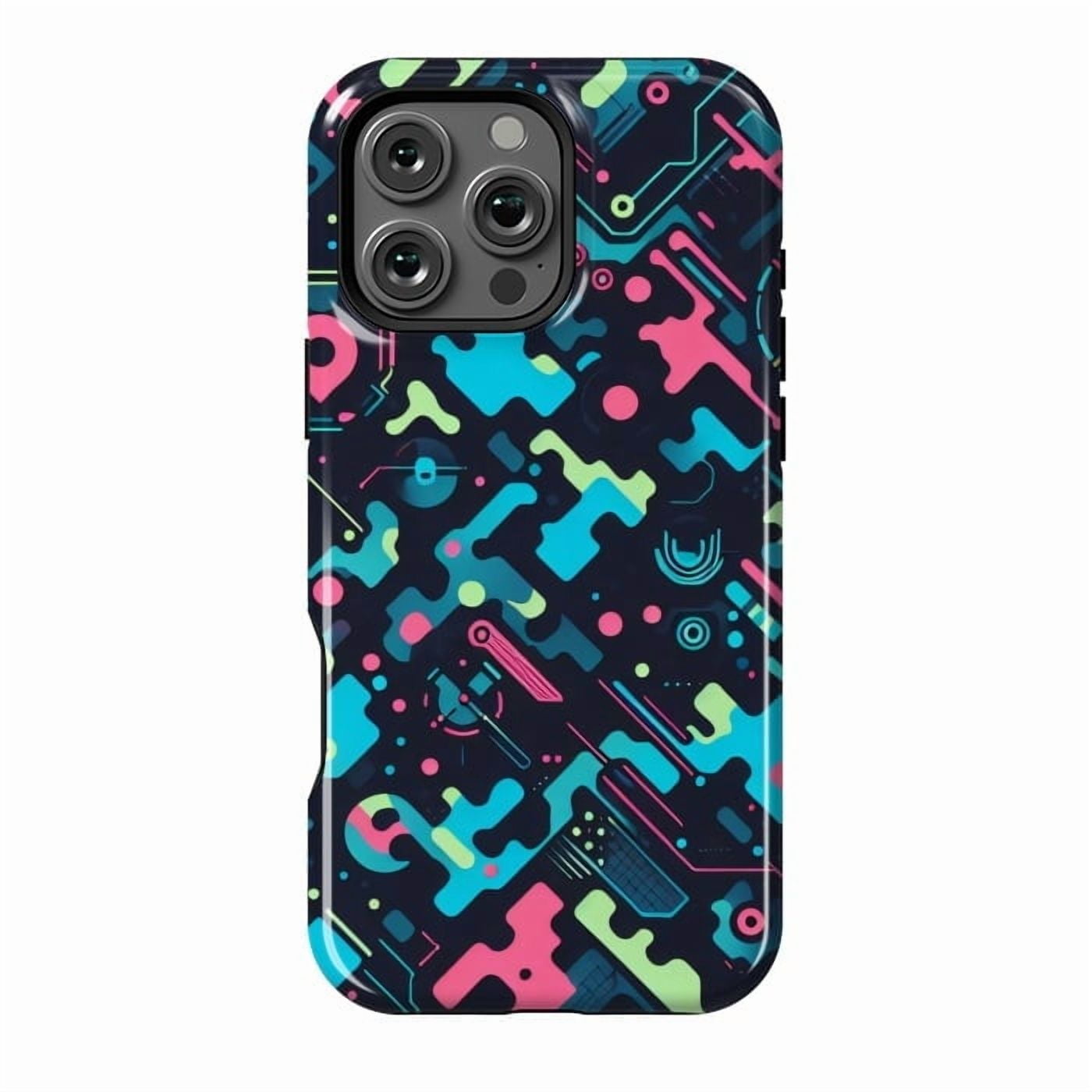 Cool Cyber Futuristic Tech Art iPhone Case 17 16 15 14 13 12 11 Pro Max - Walmart.com