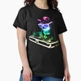 Cool DJ Cat with Sunglasses and Neon Glow - Music Lover T-Shirt H2209 ...