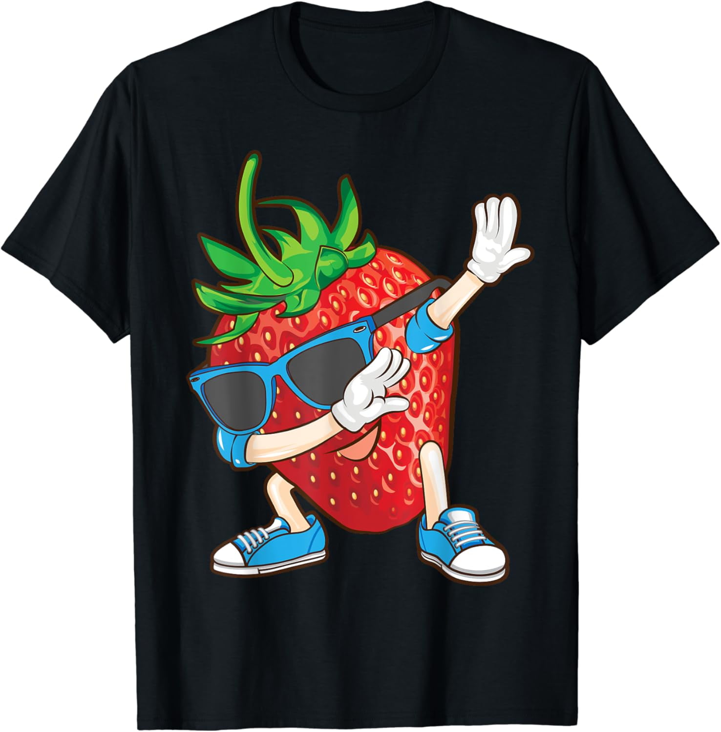 Cool Dabbing Strawberry | Funny Love Dancer Sweet Fruit Gift T-Shirt ...