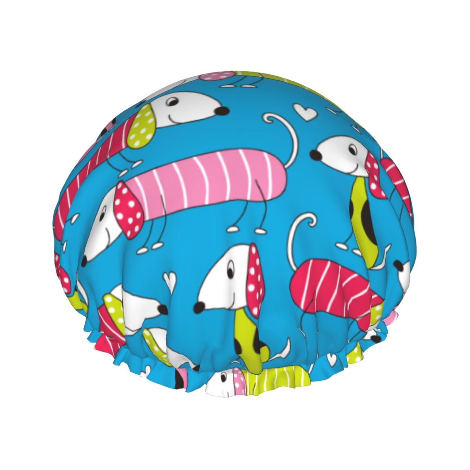 Cool Dachshund Dog Puppy Shower Cap, Double Layers Shower Cap Rreusable ...