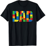 Cool Dad Brick Funny Building Blocks Dad T-Shirt, Unisex T-Shirt ...