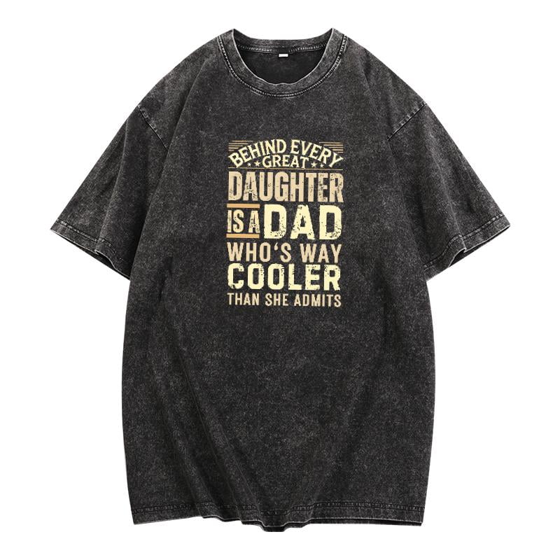 "Cool Dad" Father Daughter Matching Shirts - Retro Vintage Washed ...