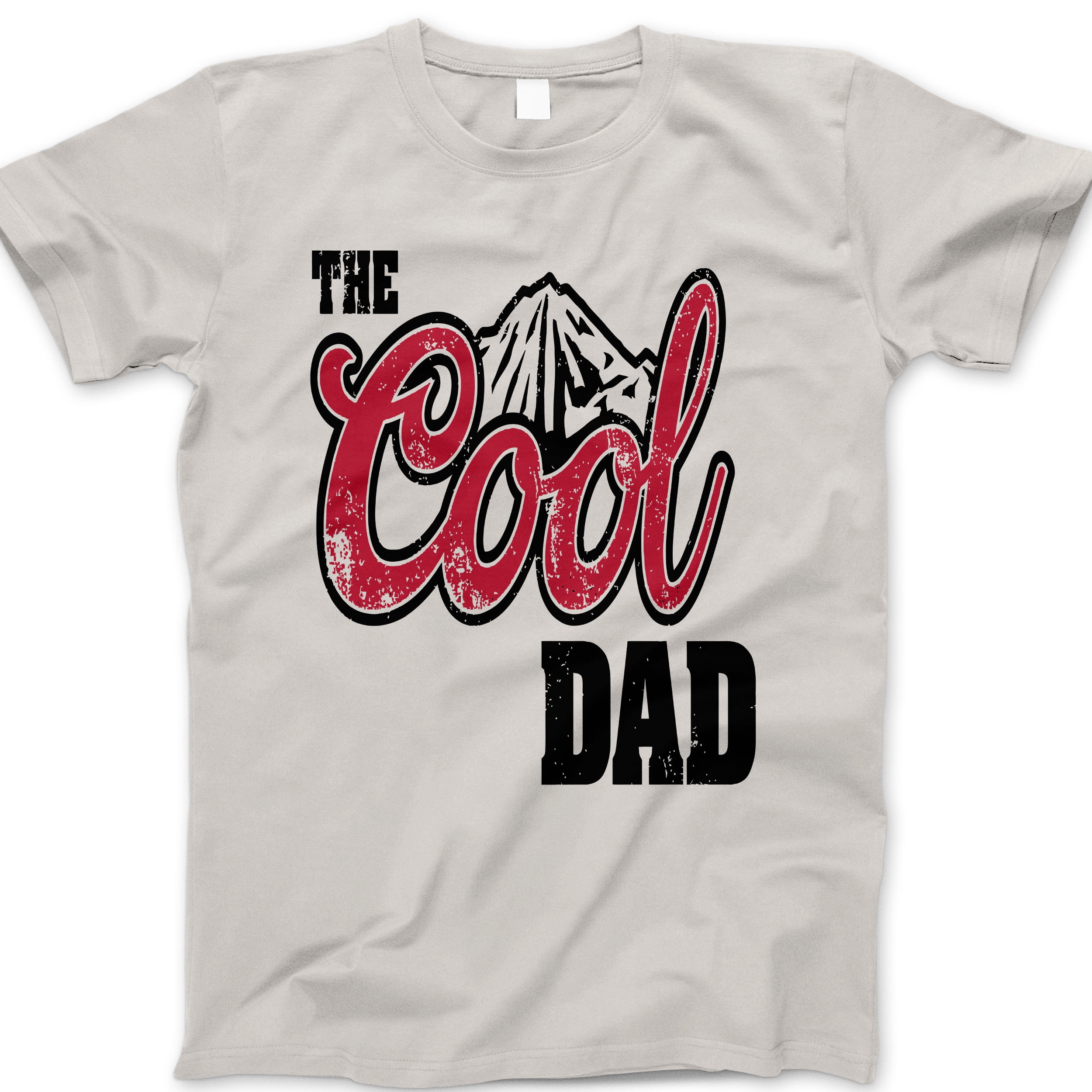 The Cool Dad T-Shirt – Funny Distressed Graphic Tee with Mountain ...