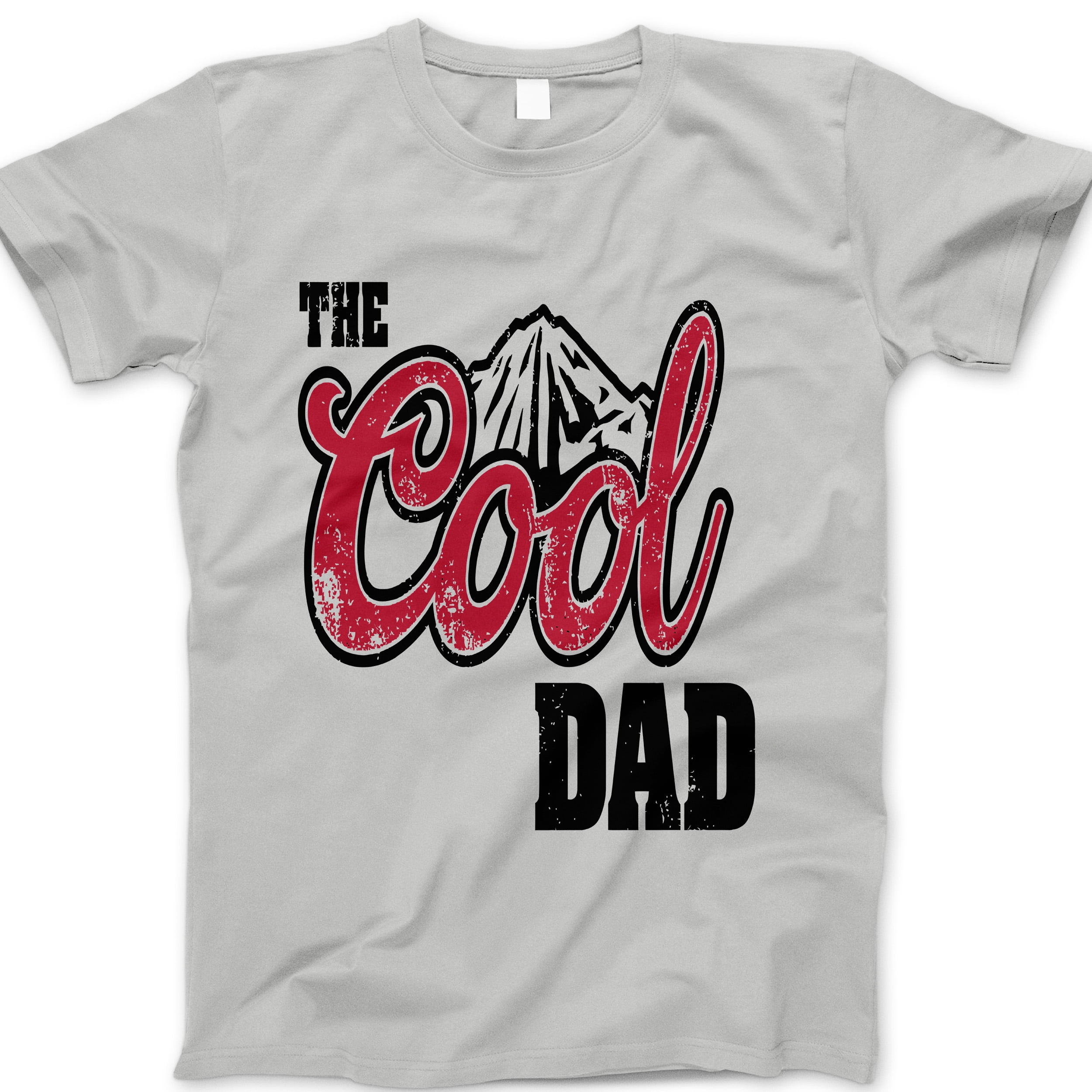 The Cool Dad T-Shirt – Funny Distressed Graphic Tee with Mountain ...