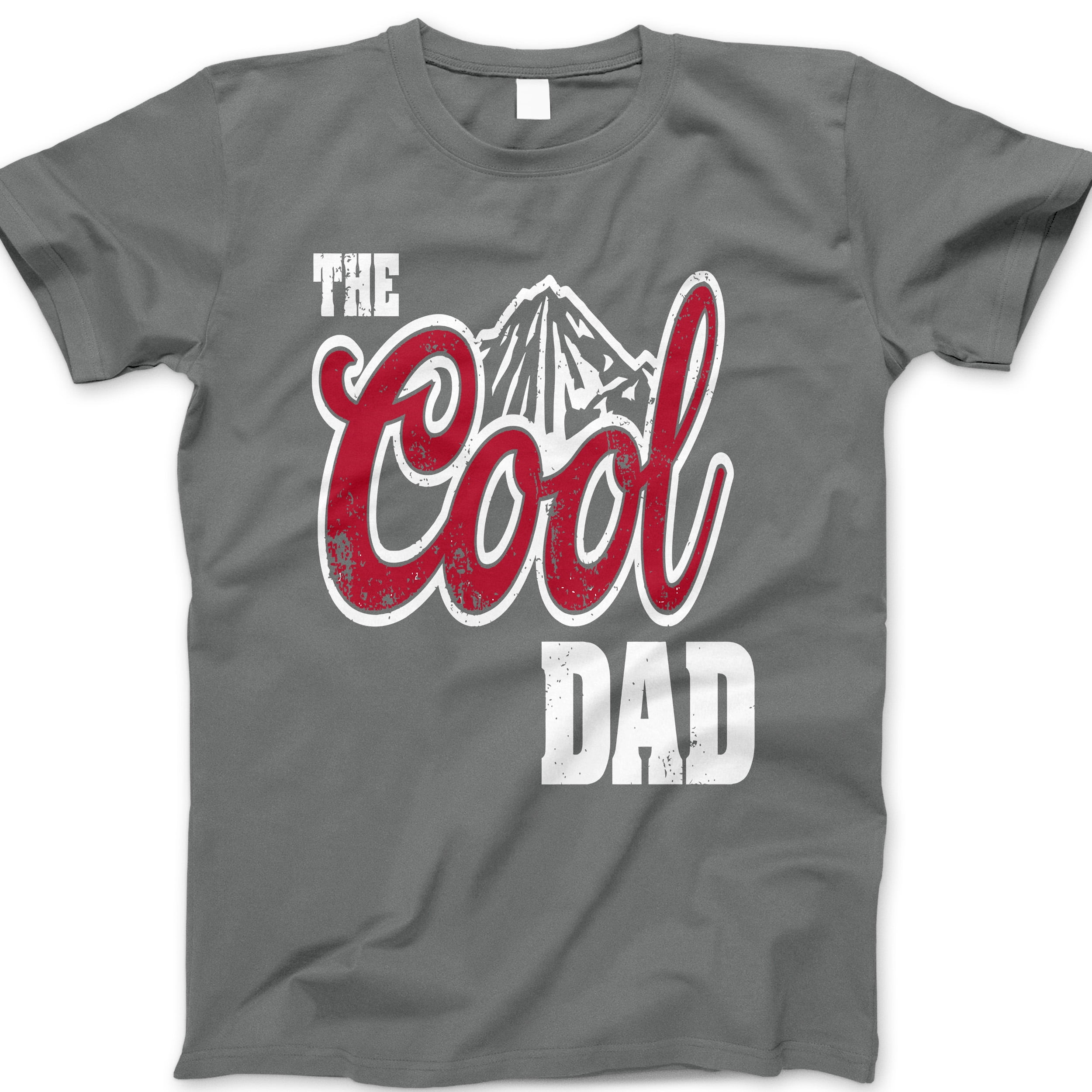The Cool Dad T-Shirt – Funny Distressed Graphic Tee with Mountain ...