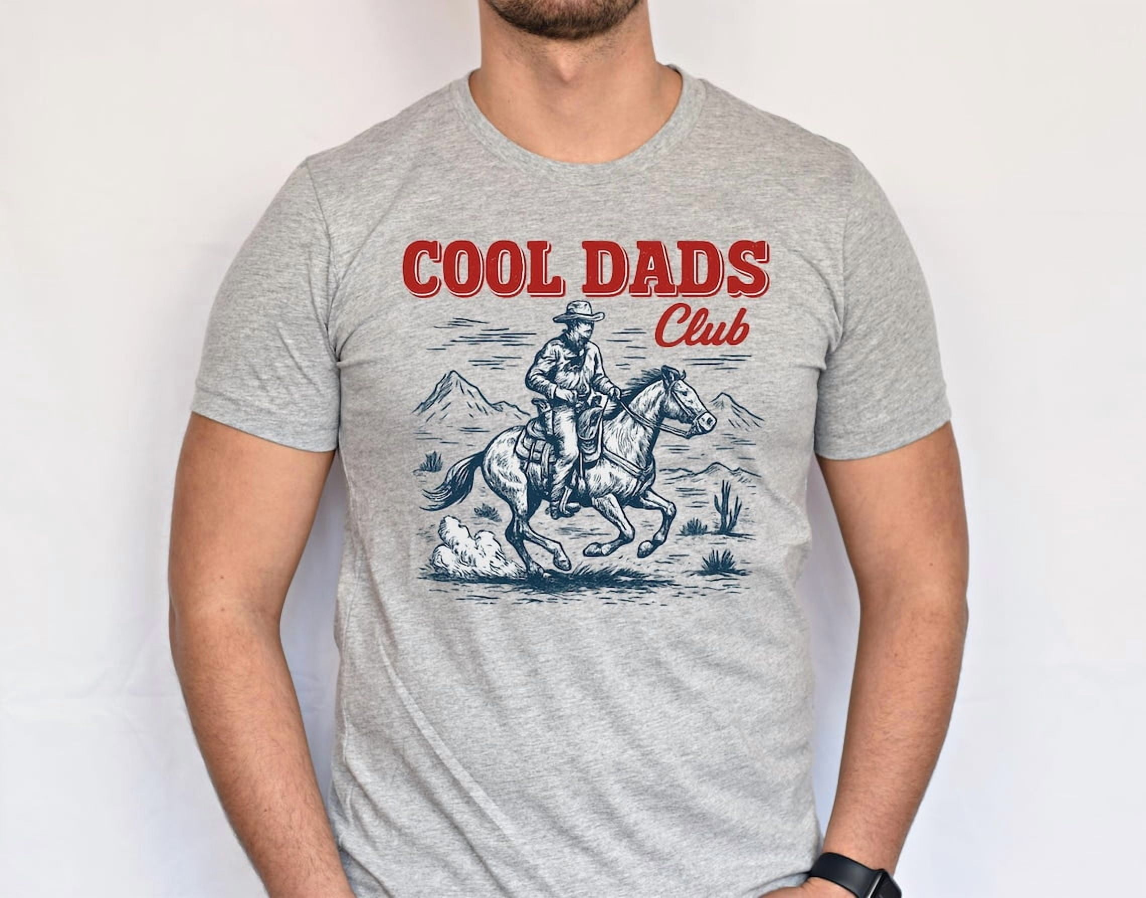 Cool Dads Club Cowboy T-Shirt – Western Rodeo Dad Graphic Tee – Vintage ...