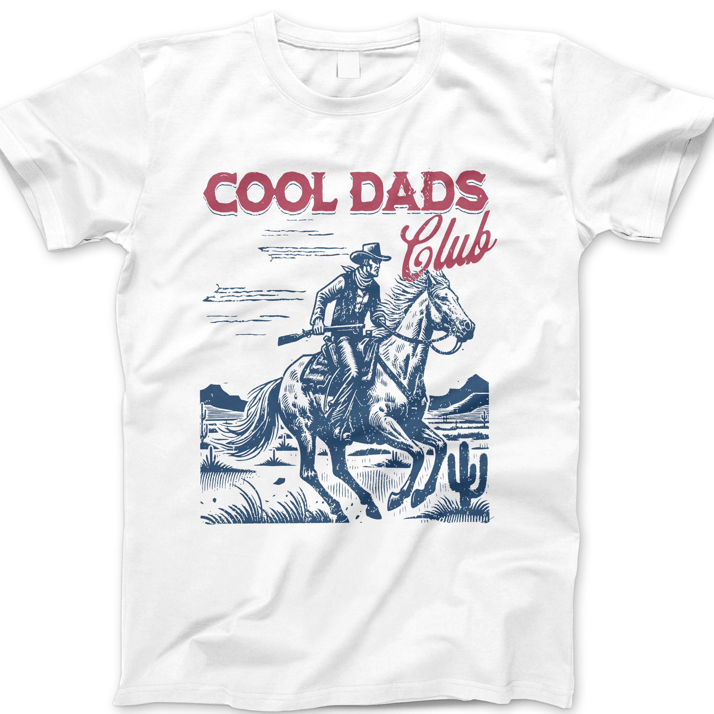 Cool Dads Club T-Shirt – Vintage Cowboy Western Graphic Tee for Dad ...